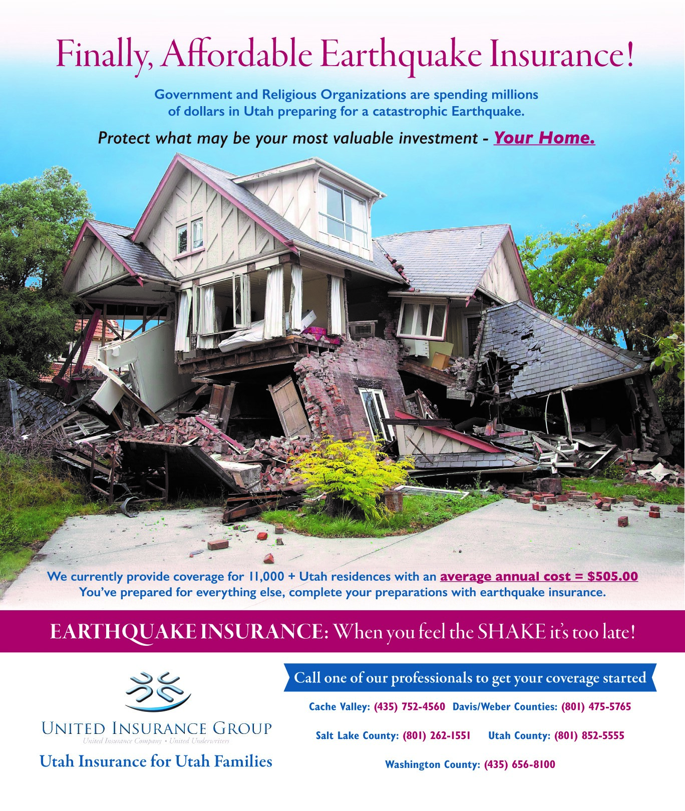 How Much is Earthquake Insurance in Utah? | Anderson Insurance Group